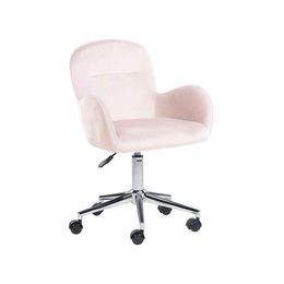 Beliani B&uuml;rostuhl PRIDDY in Rosa - (W) 60 x (H) 79 x (L) 60 cm | Gr.: onesize
