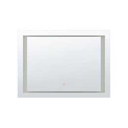 Beliani Badezimmerspiegel EYRE in Silber - (W) 80 x (H) 60 x (L) 4 cm Horizontal | Gr.: onesize