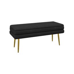 HOMCOM Sitzbank in Schwarz 100L x 37,5B x 42H cm | Gr.: onesize