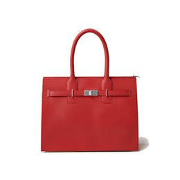 KMISSO Henkeltasche Echt Leder in Rosso | Gr.: onesize