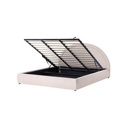 Beliani Doppelbett MOUZON in Beige - (W) 196 x (H) 108 x (L) 219 cm | Gr.: onesize
