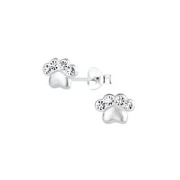 Alexander York Ohrstecker PFOTE mit Kristall in 925 Sterling Silber, 2-tlg. | Gr.: onesize