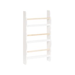Beliani B&uuml;cherregal RIGOLET in Wei&szlig;/Braun - (W) 43 x (H) 80 x (L) 14 cm | Gr.: onesize