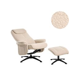 Beliani 2-tlg Fernsehsessel GERAS in Beige/Schwarz | Gr.: onesize