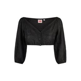 Spieth & Wensky Spieth & Wensky Dirndlbluse 'Germ', mit Herzausschnitt, mit Gummizugarm Damen Gr&ouml;&szlig;e 44 schwarz