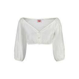 Spieth & Wensky Spieth & Wensky Dirndlbluse 'Germ', mit Herzausschnitt, mit Gummizugarm Damen Gr&ouml;&szlig;e 48 offwhite