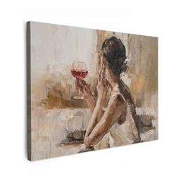 OnlyWow Leinwand Bilder Wein | Gr.: 30 x 20 cm