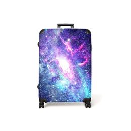 NoBoringSuitCases Suitcase, Koffer, Reisekoffer Weltraum lila blau | Gr.: 36 L