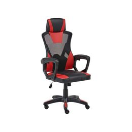 Beliani Gaming Stuhl IGNIS in Rot/Schwarz - (W) 60 x (H) 112 x (L) 60 cm | Gr.: onesize