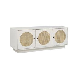 Beliani Sideboard UYUNI in Wei&szlig;/Beige - (W) 120 x (H) 40 x (L) 40 cm | Gr.: onesize