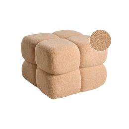 Beliani Pouf CALIENTE in Beige - (W) 60 x (H) 44 x (L) 60 cm | Gr.: onesize