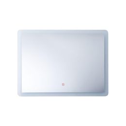 Beliani Badezimmerspiegel CORROY in Silber - (W) 80 x (H) 60 x (L) 3 cm Vertikal | Gr.: onesize