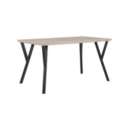 Beliani Esszimmertisch BRAVO in Braun/Schwarz - (W) 80 x (H) 75 x (L) 140 cm | Gr.: onesize