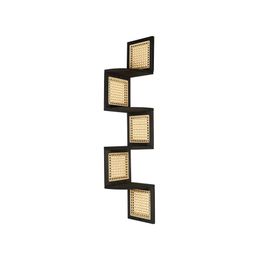 Beliani B&uuml;cherregal ALDER in Schwarz/Braun - (W) 19 x (H) 101 x (L) 19 cm | Gr.: onesize