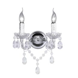 Licht-Erlebnisse Wandlampe (B)27 x (H)32 cm in Chrom Klar | Gr.: onesize