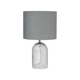 Beliani Tischleuchten DEVOLL in Grau/Transparent - (W) 25 x (H) 44 x (L) 25 cm | Gr.: onesize