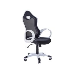Beliani B&uuml;rostuhl iCHAIR in Schwarz/Wei&szlig; - (W) 67 x (H) 109 x (L) 67 cm | Gr.: onesize