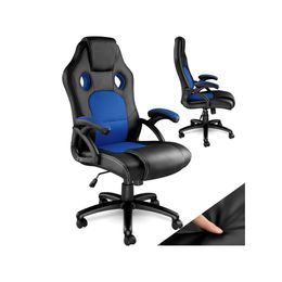 TecTake B&uuml;rostuhl, Belastbarkeit 120 kg, Kunstlederbezug mit Mesh-Gewebe | Gr.: onesize