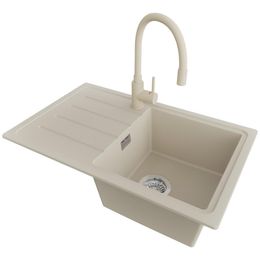 Primagran Granitsp&uuml;le, Beige, Chrom, Beige, Kunststoff, Rechteckig, 70x20x44 cm, K&uuml;chen, K&uuml;chenausstattung, K&uuml;chensp&uuml;len