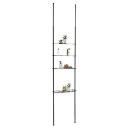 Idimex Duschreagal, Schwarz, Metall, Mode, 59x280x16 cm, Badezimmer, Baden & Duschen, Duschablagen