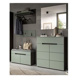 Inn.Furn Garderoben-Set Salbei gr&uuml;n, grau 175 cm, Flurm&ouml;bel mit Soft-Close | Gr.: onesize