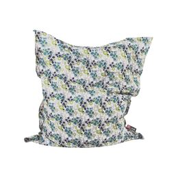 Beliani Sitzsack FUZZY in Bunt/Wei&szlig;/Blau - (W) 140 x (H) 20 x (L) 180 cm | Gr.: onesize
