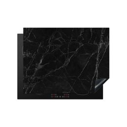 OnlyWow Herdabdeckplatte Marmor schwarz wei&szlig; | Gr.: 77 x 51 cm