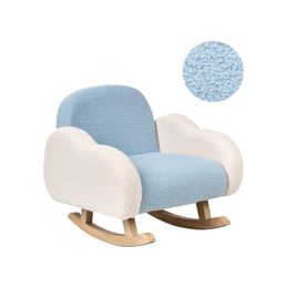 Beliani Kinderschaukelstuhl SKARE in Blau/Braun - (W) 54 x (H) 52 x (L) 54 cm | Gr.: onesize