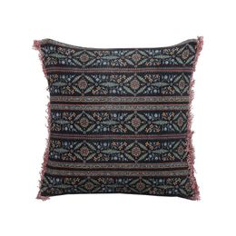 Beliani Dekokissen RUTA in Bunt/Schwarz - (W) 45 x (H) 10 x (L) 45 cm | Gr.: onesize