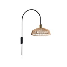 Beliani Wandleuchte NOSARA in Naturfarben/Schwarz - (W) 60 x (H) 100 x (L) 38 cm | Gr.: onesize