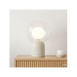 home24 Akku-Tischleuchte VISOR in Beige | Gr.: onesize