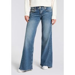 Herrlicher Damen 5-Pocket-Jeans &raquo;Edna Kama Denim&laquo; Flared Fit, extra Weite 31, L&auml;nge 34
