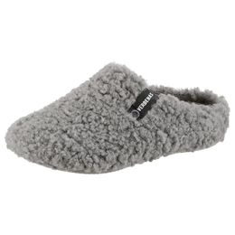 VERBENAS Damen VERBENAS Pantoffel , Hausschuh, Homeslipper, Clog in kuscheliger Optik grau 38