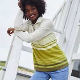 LANDS' END Fleecepullover mit Zipper f&uuml;r Damen, Damen, size: regular, Gr&uuml;n, Polyester, by Lands' End
