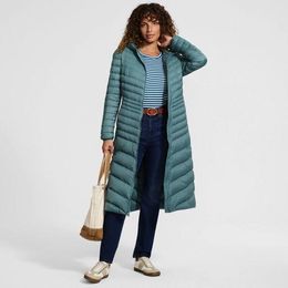 LANDS' END Ultraleichter Maxi-Daunenmantel mit Kapuze WANDERWEIGHT f&uuml;r Damen, Damen, size: regular, Gr&uuml;n, Nylon/Daunen, by Lands' End