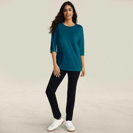 LANDS' END Slim Fit Starfish Jersey-Freizeithose in Petite-Gr&ouml;&szlig;e, Damen, size: petite, Schwarz, Elasthan/Baumwoll-Mischung, by Lands' End