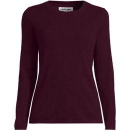 LANDS' END Kaschmir-Pullover mit rundem Ausschnitt in Plus-Gr&ouml;&szlig;e, Damen, size: plus, Rot, Kaschmir, by Lands' End