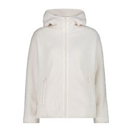 CMP Damen CMP Kapuzenfleecejacke &raquo;WOMAN JACKET FIX HOOD&laquo; mit Kapuze mit Kapuze, sportlicher Stil, atmungsaktiv, w&auml;rmend wei&szlig; 46