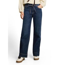 Tom Tailor Denim Damen Tom Tailor Denim Weite Jeans mit Stretch / Denim-Bindeband / Wide S, L&auml;nge 30