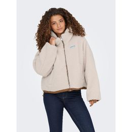 Only Damen Only Pl&uuml;schjacke &raquo;ONLMARIA LIFE REV PUFFER JACKET CC OTW&laquo; mit Kapuze beige XL