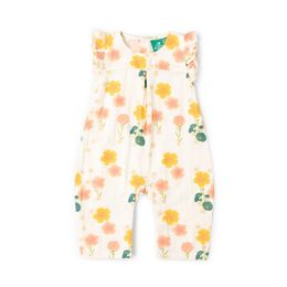 Little Green Radicals Sommer-Strampler mit R&uuml;schen in Creme | Gr.: 12-18 MONATE