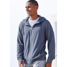 AUTHENTIC LE JOGGER Herren AUTHENTIC LE JOGGER Kapuzensweatjacke Sweatjacke mit Eingrifftaschen aus Baumwoll-Mix blau M (48/50)