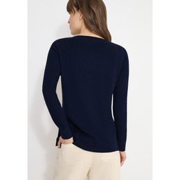 Cecil Damen Strickpullover mit U-Boot-Ausschnitt blau L (42)