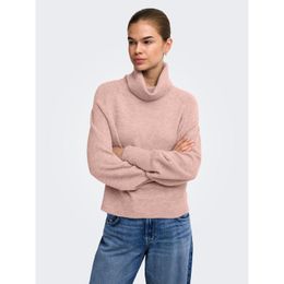 Only Damen Only Rollkragenpullover &raquo;ONLOLIVIA LS ROLL NECK CC KNT&laquo; Materialmix, regular fit rosa XS