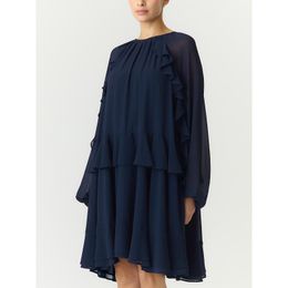 Y.A.S Damen Chiffonkleid &raquo;YASMILVA LS DRESS S. NOOS&laquo; Kunstfaser, regular fit 40, N-Gr