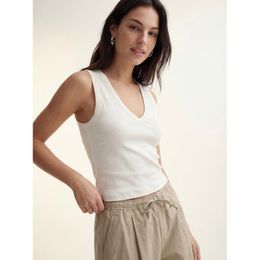 V&eacute;ro Moda Vero Moda Damen V-Shirt &raquo;VMCHLOE SHORT DEEP V-NECK TOP JRS NOOS&laquo; Baumwollmischung, regular fit wei&szlig; S