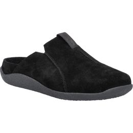 Josef Seibel Herren Hausschuh &raquo;Vince 02&laquo; Schlupfschuh mit Kontrastbesatz und Logopr&auml;gung, H-Weite schwarz 40
