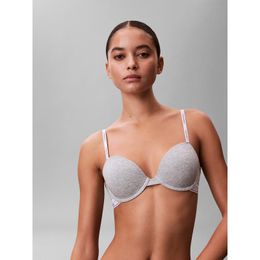 Calvin Klein Underwear Damen B&uuml;gel-BH &raquo;LIGHTLY LINED DEMI&laquo; mit Logoschriftzug am Tr&auml;ger grau 70, Cup A