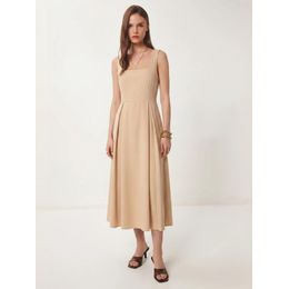 Happiness İstanbul Kleid 'Midi' Damen Gr&ouml;&szlig;e 38 beige Sommerkleid