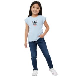 Lilo and Stitch Lilo & Stitch Disney Lilo & Stich Ripp T-Shirt Heart Shirt Oberteil kurz&auml;rmlig in blau | Gr.: 98-104